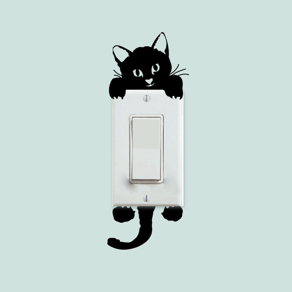 CURIOUS CAT WALL SWITCH DECAL – Instyle Home Decor